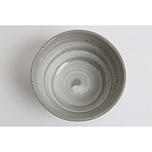 Mino ware Japanese Pottery Rice Bowl Jizo Stone Statues Gray Sanaegama made in Japan (Japan Import) KSC001