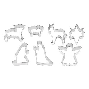 R & M International Christmas Nativity Set Cookie Cutter, One Size, Gray