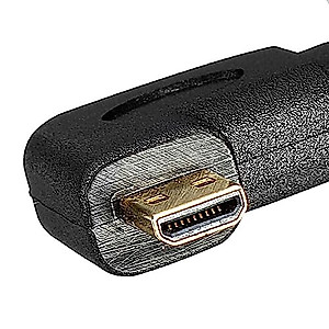 ChenYang Micro HDMI Male to HDMI Female 4K60hz HDTV 90 Degree Left Angled Cable Adapter for Displays Monitor Camera 10cm