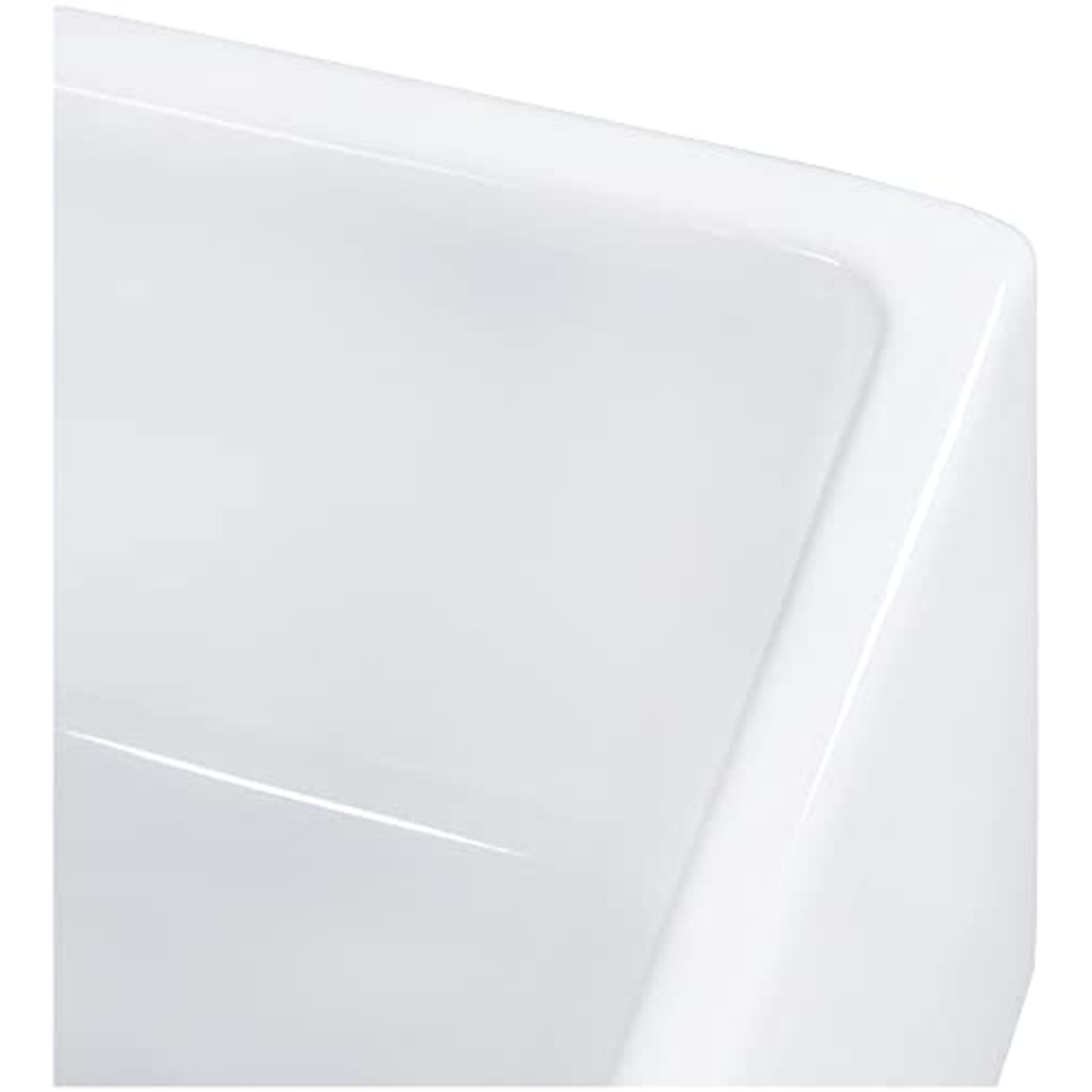 Ruvati 30-inch Fireclay Farmhouse Offset Drain Kitchen Sink Single Bowl White - Left Drain - RVL2018WL