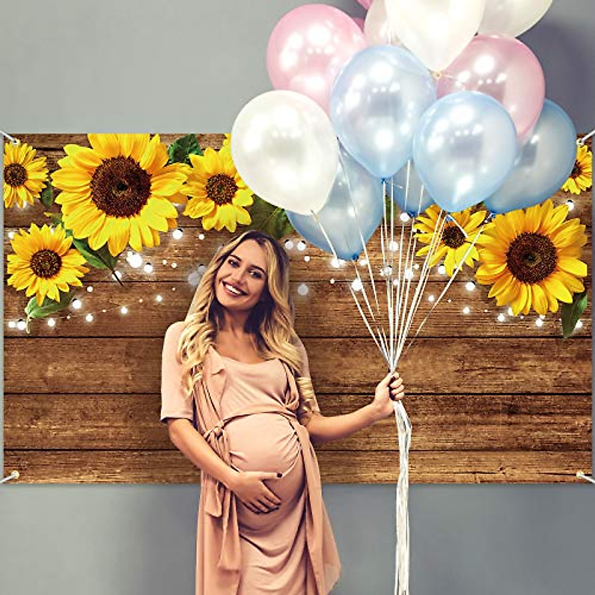 Rustic Sunflowers Backdrop Sunflowers Photography Backdrop Background Sunflower Brown Backdrop Photography Wall Backdrop Background Banner for Photo Studio Home Decoration, Party Supply