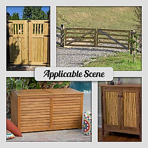 Cionyce 4Pcs Tee-Strap Hinges Heavy Duty Hinges Hardware Antique Black Decorative Hinges for Barn Door,Gate with Screws (4.33" *2.75")