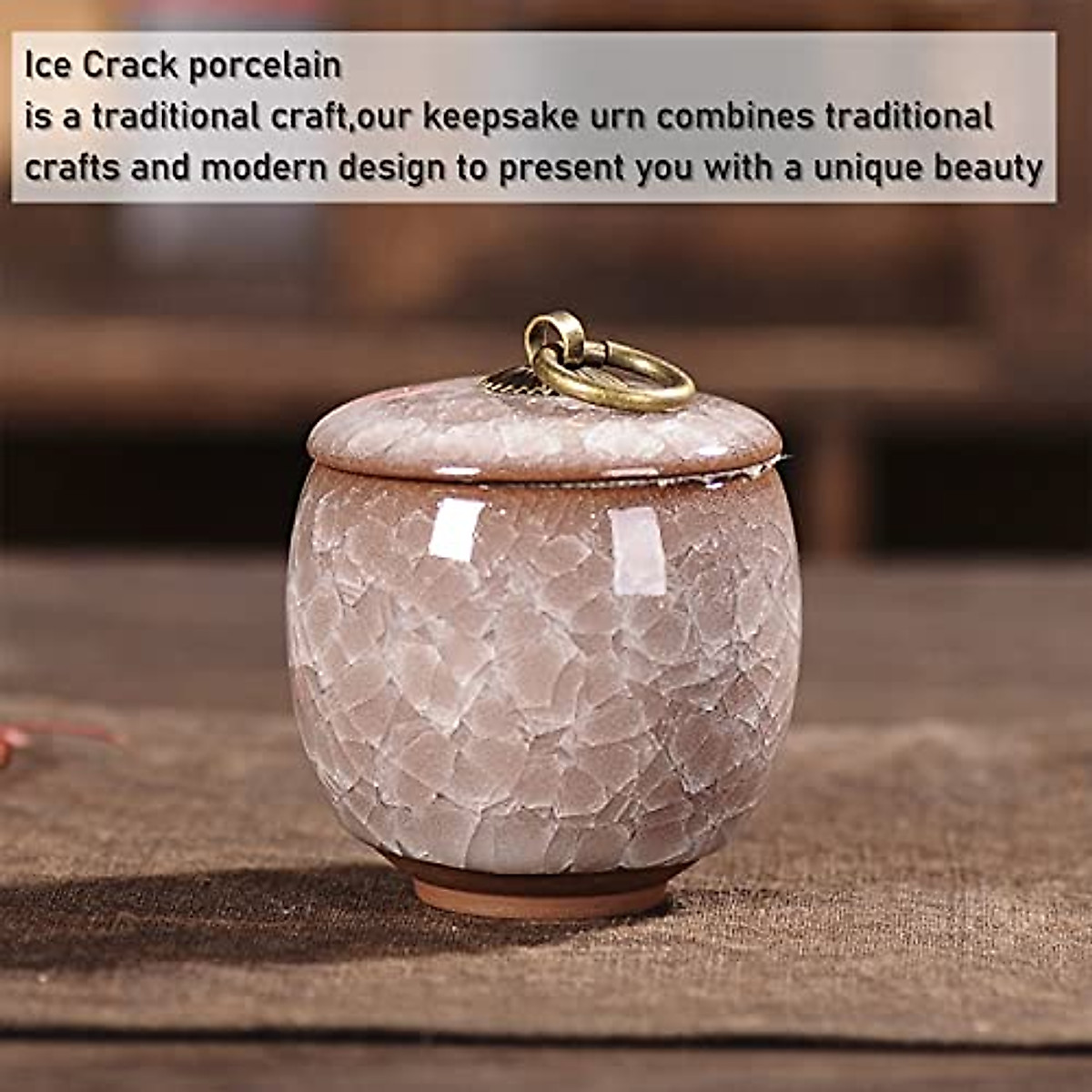 Small Urns for Human Ashes, Ceramic Memorial Keepsake Urns, Hold 5.5 Cubic Inches of Ashes, Beautiful Mini Sharing Funeral Urns with Exquisite Box (White)