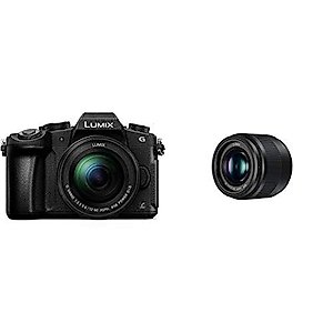PANASONIC LUMIX G85 4K Mirrorless Camera with PANASONIC Lumix G Lens, 25MM, F1.7 ASPH