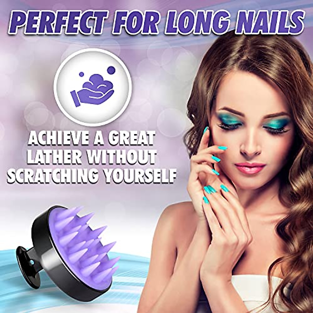 Scalp Massager and Wet Shampoo Brush - Soft Silicone Hair Scrubber for Women and Men - Exfoliator Scrub and Dandruff Brush for The Shower