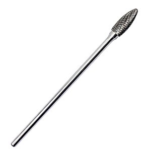 SE-5L6 Tungsten Carbide Burr Lengthened Rotary File Oval Egg Shape Double Cut with 1/4''Shank for Die Grinder Drill Bit