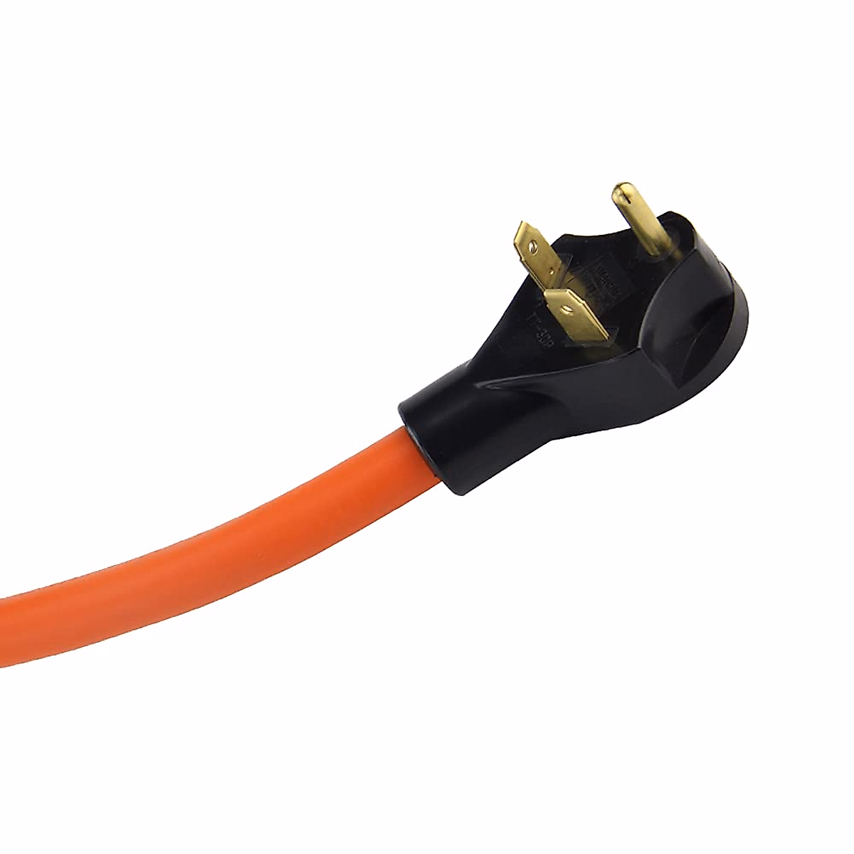 PLIS TT-30P to (3) 5-15R Generator Adapter Plug,5-15R Tri Outlet Adapter Cord,STW 10AWG*3C Generator Cable,30Amp,125V,3Prong,Orange,1.5FT