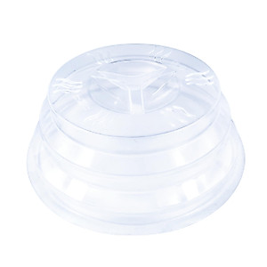 Microwave Splatter Cover for Food 11.8 inch,All Silicone Microwave Cover,Collapsible Microwave Food Cover BPA Free (clear)