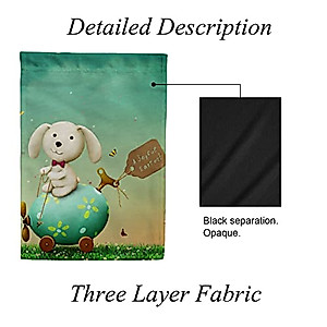 My Little Nest Seasonal Garden Flag Easter Bunny Egg Car Double Sided Vertical Garden Flags for Home Yard Holiday Flag Outdoor Decoration Farmhouse Banner 12"x18"