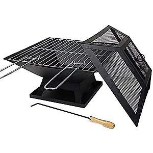 LEAYAN Garden Fire Pit Grill Bowl Grill Barbecue Rack Outdoor Fire Pit Stainless Steel BBQ Grill Small Fire Stove Heater Ideal for Warmth, BBQ in Patio/Garden/Yard