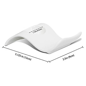 Flexzion Egg Cups for Soft Boiled Eggs - Set of 6 Ceramic Egg Holder - Stackable Egg Coddler Cups with Base for Serving, Breakfast, Brunch - Kitchen Table Decor, White