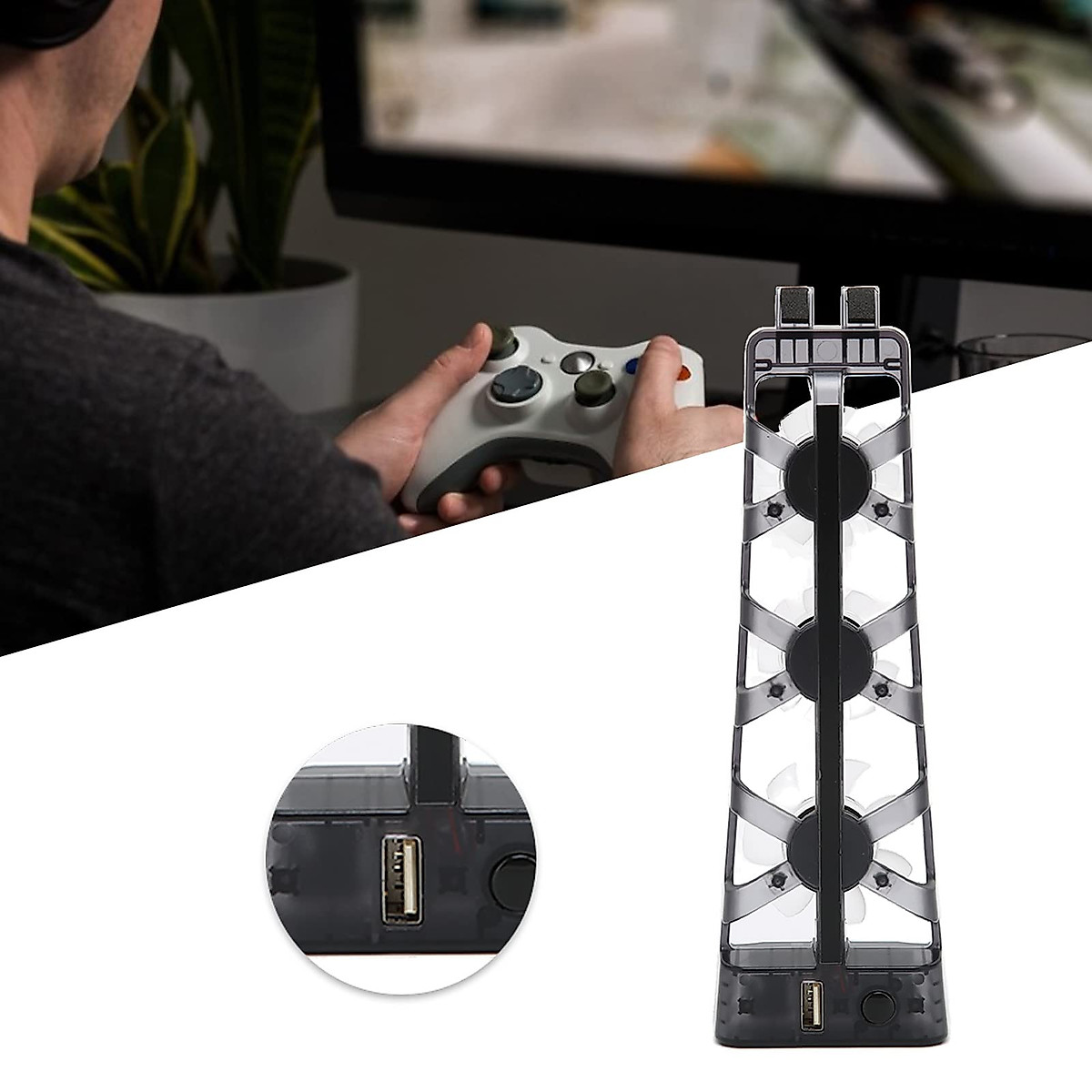 Dobe for PS5 Cooling Fan Efficient Game Console Cooler for PS5 Disc and Digital Edition Ultra HD Console Cooling System for PS5