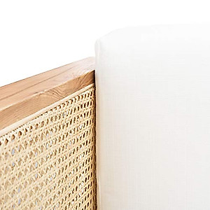 SAFAVIEH Couture Helena French Mid-Century Natural and Beige Rattan Daybed