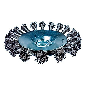 Makita 1 Piece - 4 Inch Knotted Twist Wire Wheel Brush for Grinders - Heavy-Duty Conditioning for Metal - 4" x 5/8-Inch | 11 UNC