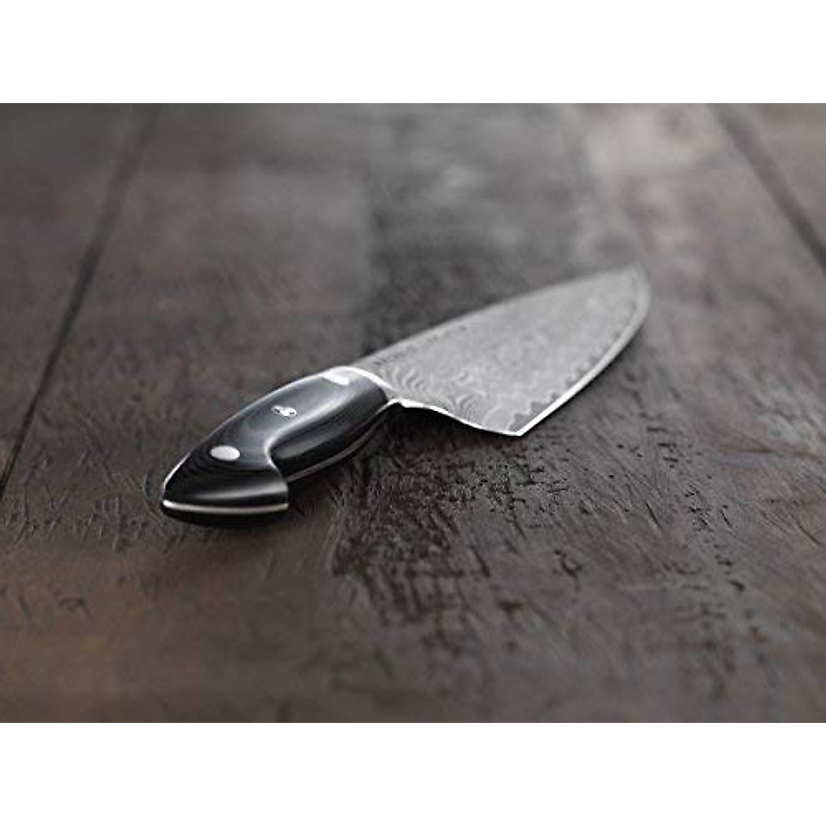 HENCKELS 8-inch Chef's Knife, Premium Quality, German Engineered, Informed by 100+ Years of Mastery, Stainless Steel, Dishwasher Safe, Black/Brown