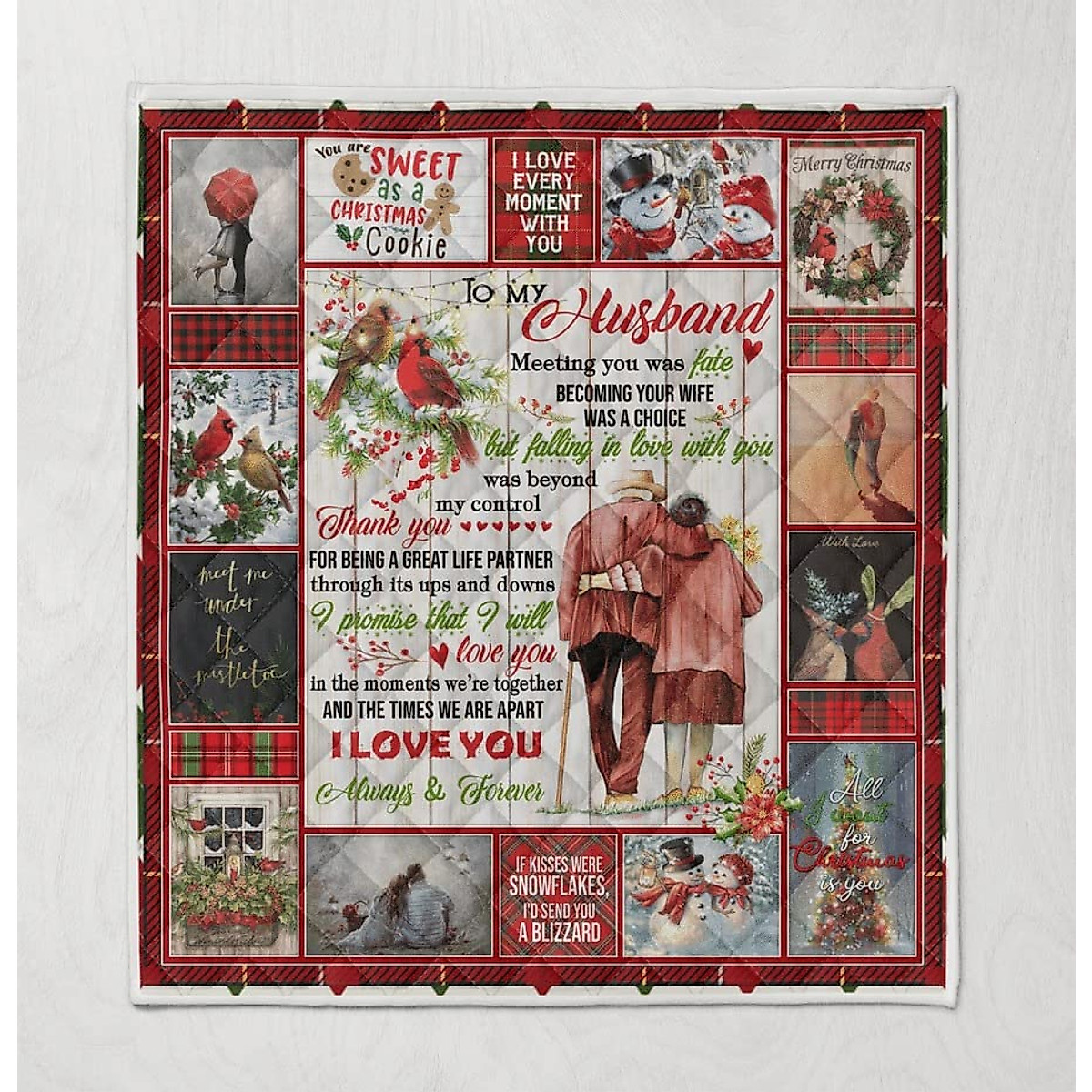 To My Husband Home For Christmas Blankets, (Fleece Blanket, 30x40)