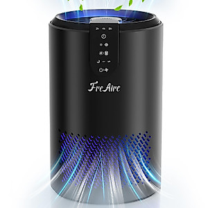 FreAire Air Purifier for Home, Air Purifiers for Bedroom Up to 538 Ft²/h, Small Air Purifier with 3-in-1 Filter for Smoke Pet Dander Odors with Sleep Mode Timer Fragrance for Bedroom Office Kitchen