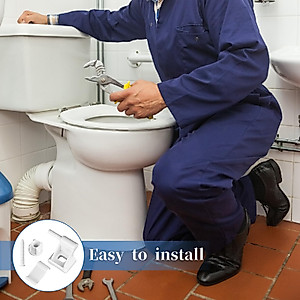 2 Pack Universal Toilet Seat Hinges Replacement with Bolts Screw and Nuts White Plastic Toilet Seat Hinges Toilet Seat Hardware for Toilets Seats Lids Replacements and Repairs