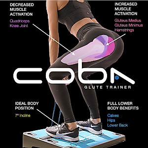 COBA Board GLUTE Trainer - Full Home Workout System, Core & Booty Exercise Machine, Portable Home Gym Resistance Band Full Body Trainer