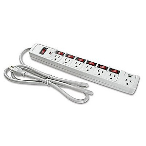 7 OUTLET SURGE PROTECTOR W/INDIVIDUAL SWITCHES