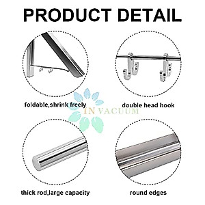 IN VACUUM Drying Racks for Laundry Foldable, Retractable Clothes Folding Indoor, Aluminium, Home Storage Organizer Wall Hanger for Clothes (1 Racks, Silver)