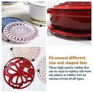 Rubber Feet for Metal Trivets Upgraded Trivet Rubber Feet/Pegs Fit for Trivets - 8 Pack Set Rubber Trivet Feet for by Beaquicy