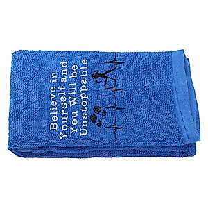 PXTIDY Running Gifts Runner Sport Towel Believe in Yourself and You Will Be Unstoppable Towel Gift Running Lover Gifts Marathon Runners Gifts (Sport)