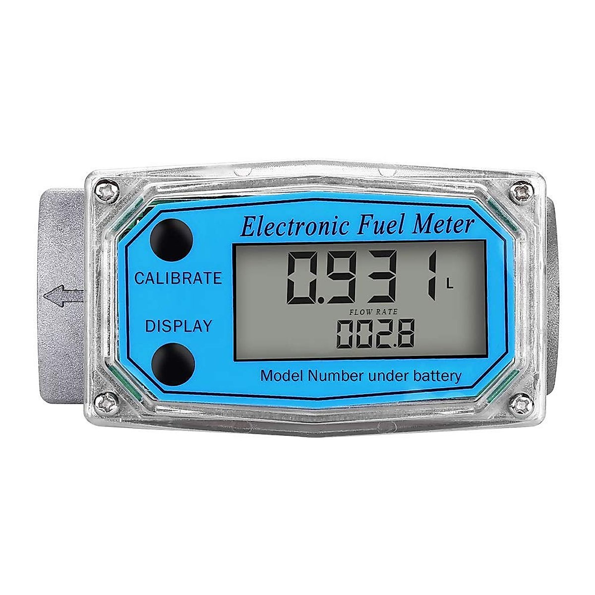 Digital Turbine Flow Meter,1″ Digital LCD Display with NPT Counter Gas Oil Fuel Flowmeter,Pump Flow Meter,Diesel Fuel Flow Meter for Measure Diesel, Kerosene, Gasoline