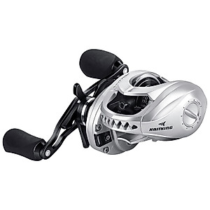 KastKing MegaJaws Baitcasting Reel,5.4:1 Gear Ratio,Right Handed Fishing Reel,New Compact Design,Great White