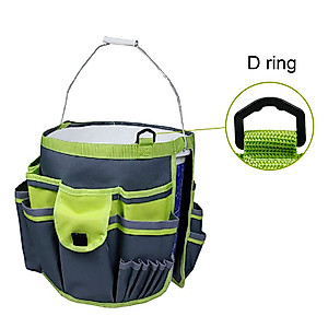 YAGIS-S Bucket Tool Organizer, 5 Gallon Bucket Tool Organizer, Garden Tools Bucket Bag, with 34 Pockets, Suitable for Male and Female Gardeners