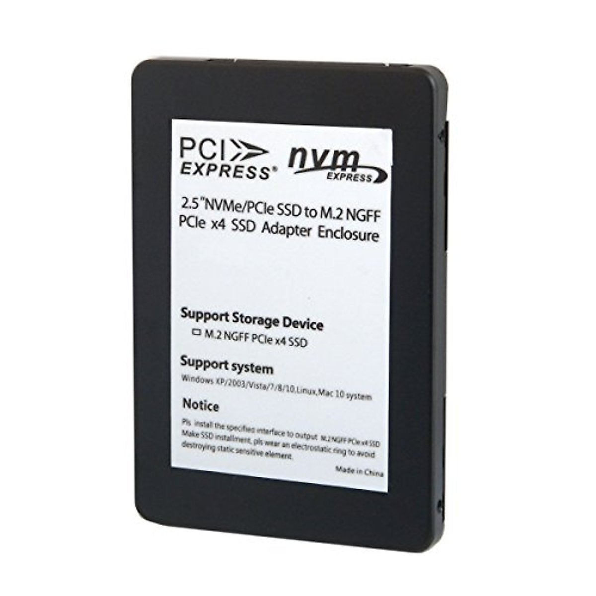 chenyang SFF-8639 U.2 to NVMe M.2 M-Key NGFF PCIe SSD for Case Enclosure Converter Adapter PCIe M2