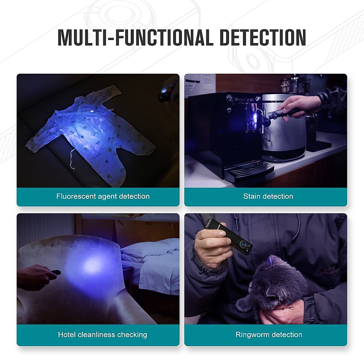 OLIGHT Arkfeld UV Rechargeable EDC Flashlight 1000 Lumens with 365nm UV Light, Flat Flashlight for Outdoors, Emergency, Working, Pet Urine Detection (Cool White Light: 5700~6700K)