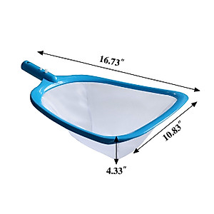 ATIE Pool Spa Leaf Skimmer Net with White Ultra Fine Mesh with 4" Deep Pocket Great for Removing Leaves & Debris in In-Ground Pool Spa and Above Ground Pool, Inflatable Pool, Hot Tub, and Fountain