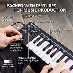 Nektar Impact GX Mini USB MIDI Controller, 25-Key