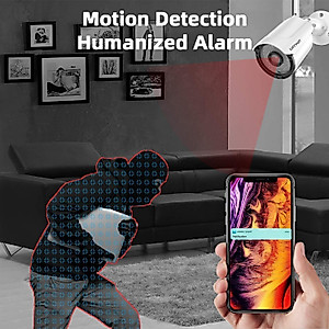 [HD & Expandable] Wireless Security Camera System 1080P, SAFEVANT 8 Channel Outdoor Surveillance NVR with 4PCS IP WiFi Cameras Night Vision, Motion Detection, Home Wireless CCTV, 1TB Hard Drive