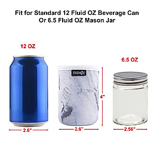 CM Soft Neoprene Standard Beverage Can Sleeves Insulators Regular Standard Can Covers for Standard 12 Fluid Ounce Drink & Beer Cans