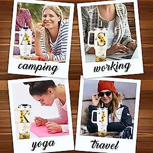 Personalized Sunflower Birthday Gifts for Women, Monogrammed 40oz Customized Tumblers Gifts with Initial Name for Grandma Mom Aunt Sister on Mothers Day, Custom Name Cups Gift for Her Female