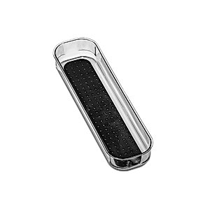 madesmart Antimicrobial 14 x 4 Clear Soft Grip Bin, 14" x 4", Carbon