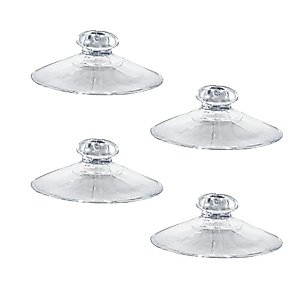 YeeBeny 4PCS Shower Caddy Connectors Suction Cups for Bathroom, 1.8 Inch PVC Plastic Heavy Strength Large Clear Sucker Without Hooks, Replacement Suction Cups Compatible with iDesign
