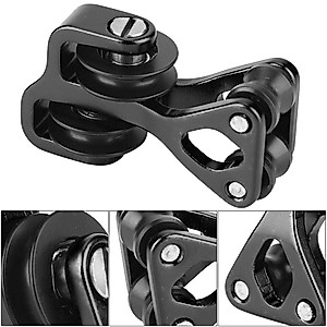 Zerone Cable Slide, Splitter Roller Glide Shooting Hunting Aluminium Alloy Glide Separator(Black)