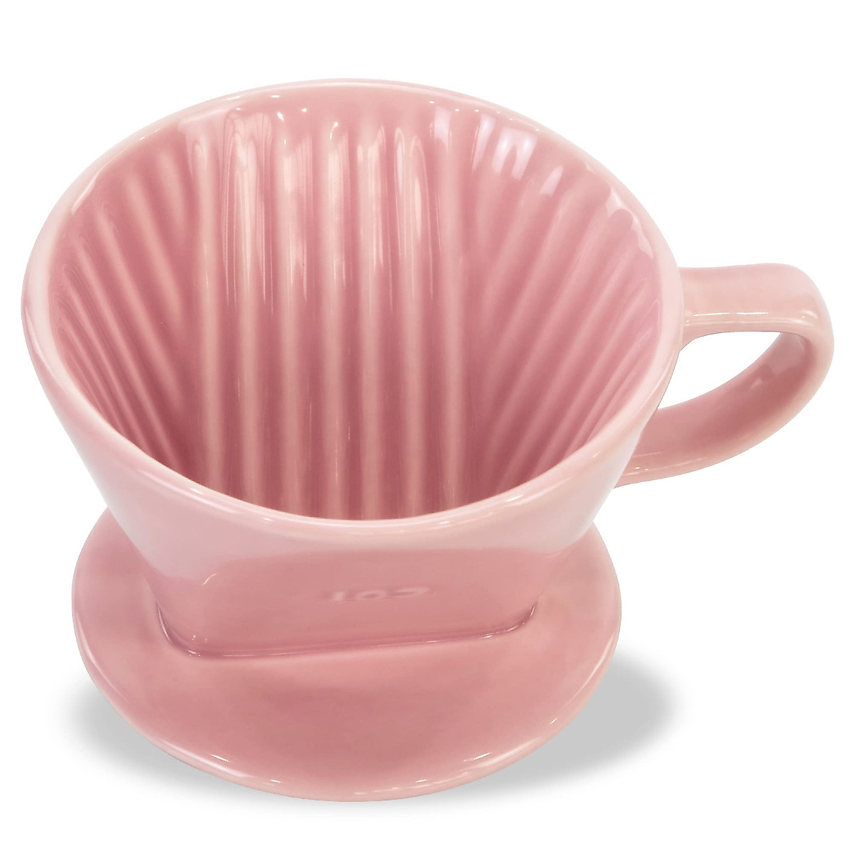 LHUKSGF Pour Over Ceramic - Coffee Dripper Ceramic Coffee Maker with 3 Holes Flat Bottom, Porcelain Slow Filter Cone for Travel, Camping, Office, Home, Coffee Maker Brew