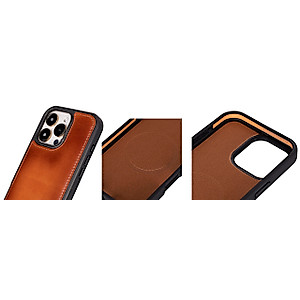 VENOULT Wallet Case for iPhone 16 Pro MAX 6.9" / 16 Pro 6.3" / 15 Pro MAX /14/13 Pro and All Previous Series, [Compatible with MagSafe], Man or Women, 4 Card Holder, Full Grain Genuine Leather, RFID