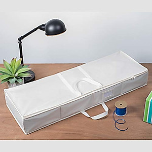 Richards Underbed Wrapping Paper and Bow Organizer Accessories Compartments, Beige