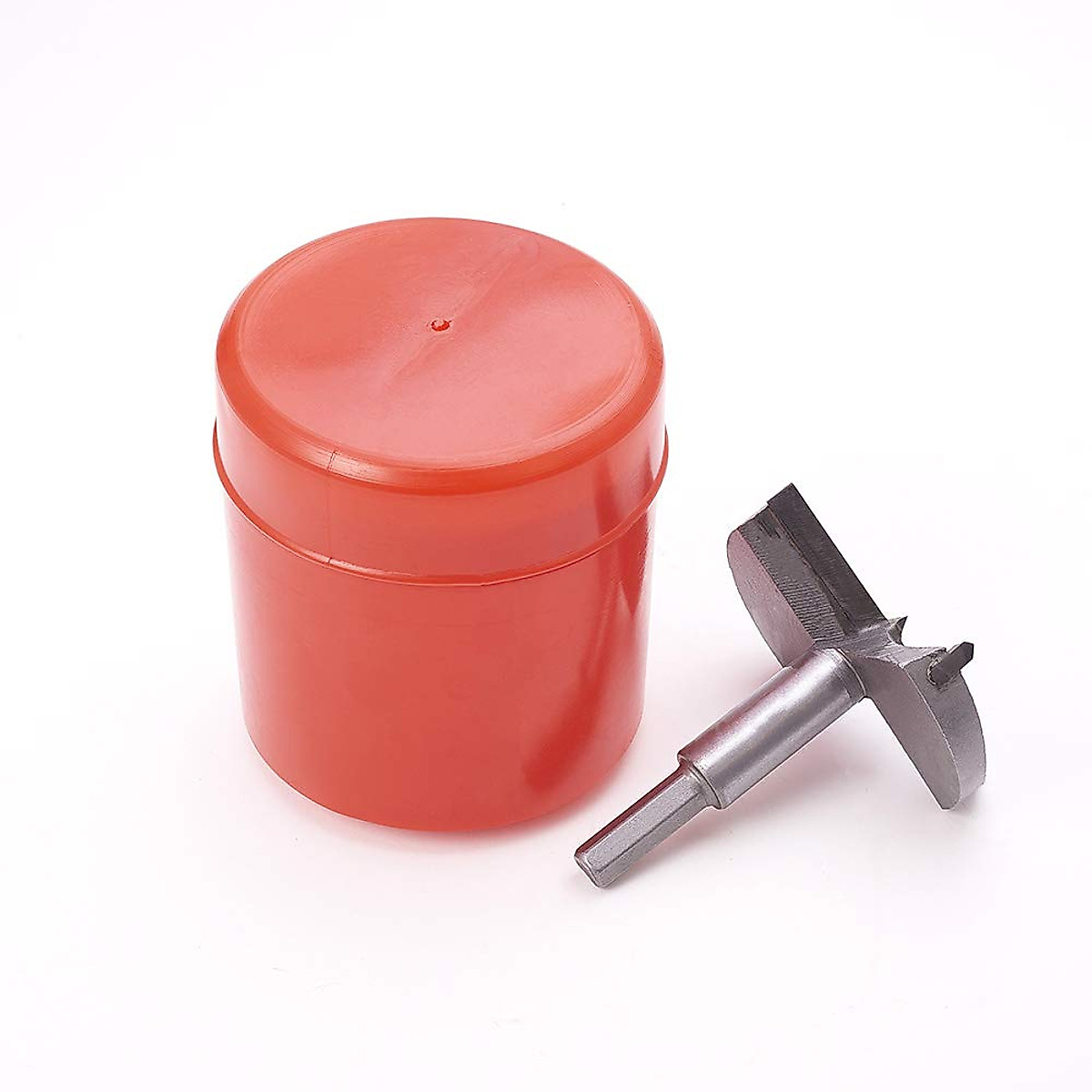 Auniwaig Forstner Drill Bits, 75mm Dia Wood Hole Saw, Auger Opener Cemented Carbide, 80mm Length Woodworking Hinge Hole Drilling Boring Bit Cutter, Hex Shank, Gray, 1 Pcs