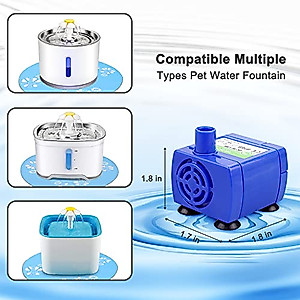 Comsmart Pet Fountain Pump, Cat Fountain Pump Replacement, Cat Water Motor Replacement for Pet Drinking Fountain Cat Dog Water Fountain Dispenser