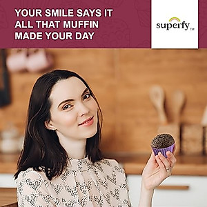 Superfy Superfood Powder Elderberry Gluten Free Cake Mix – Energy Boost, Support Digestive Health, Vegan Cake Flour for Baking Gluten Free Cupcakes, Plant-based Muffin Mix (6 Muffins)