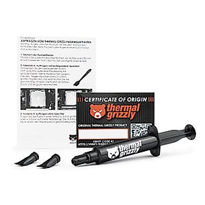Thermal Grizzly - Kryonaut - 11.1 Gram/3 ml - Extremly High Performance Thermal Paste - For Demanding Applications and Overclocking CPU/GPU/PS4/PS5/Xbox