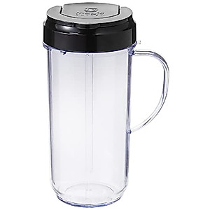Magic Bullet 22 Ounce Travel Mug with Flip Top Lid, Black