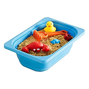 Beright Collapsible Storage Bin, Wash Basin Folding Dish Tub Sink, Space Saving for Dishing, Fruit, and Camping, Hiking and Home, 1 Pack, Blue, Small