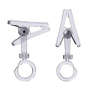 BBTO 48 Awning Clips, Curtain Clip String Party Wire Light Holder Hanger for Outdoor Camping RV Awning Home Decoration, Photos, Art Craft Display (Clear)